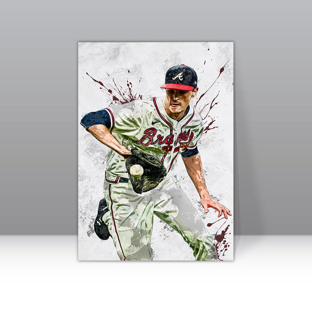 Max Fried Wall Art Decor Atlanta Braves Framed Canvas Poster Baseball ...