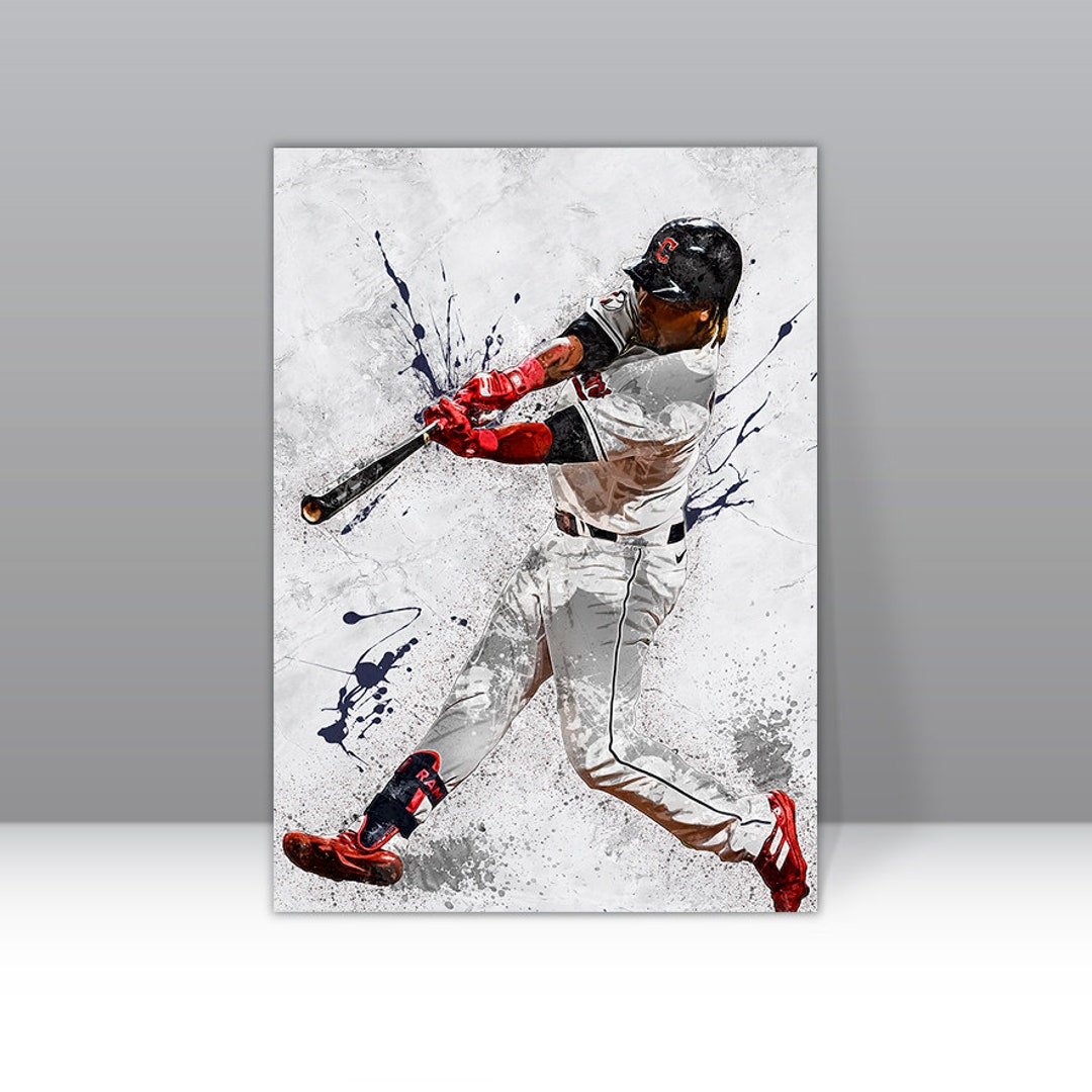Jose Ramirez Poster Cleveland Guardians Framed Canvas Print Baseball ...