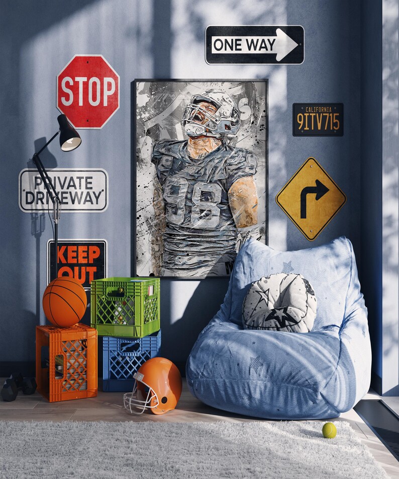 Maxx Crosby Poster Las Vegas Raiders Canvas Print Football Wall Art NFL ...