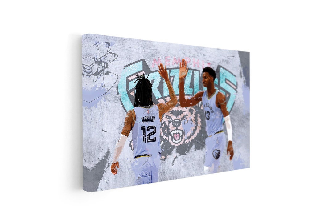 Jaren Jackson Jr Wall Art Memphis Grizzlies Framed Canvas Poster ...