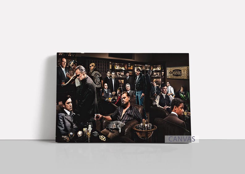 Gangster Legends Poster Movie Mafia Characters Framed Canvas Print Film ...