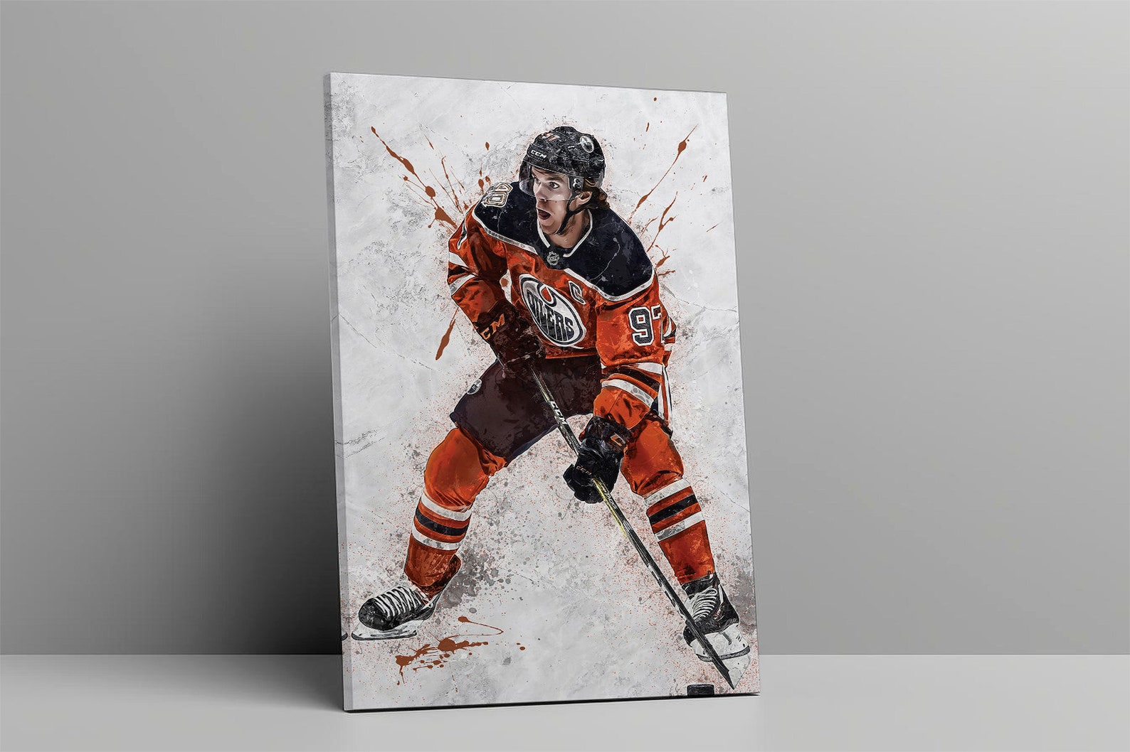Connor Mcdavid Poster Edmonton Oilers Hockey Framed Canvas Print NHL ...