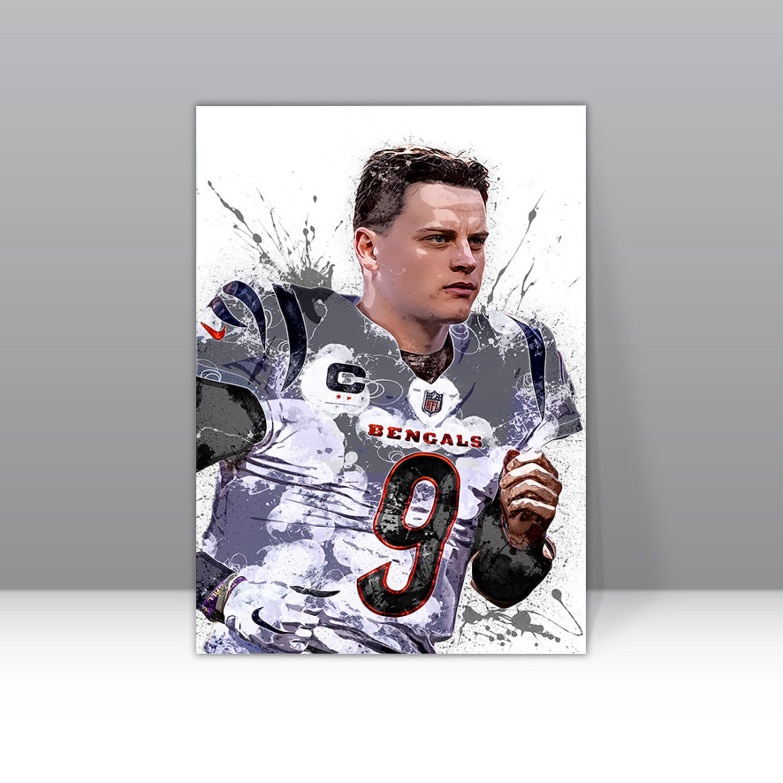 Joe Burrow Poster Cincinnati Bengals Football Framed Canvas Print NFL ...