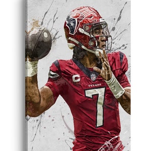 CJ Stroud Poster Houston Texans NFL Framed Canvas Print Football Wall ...