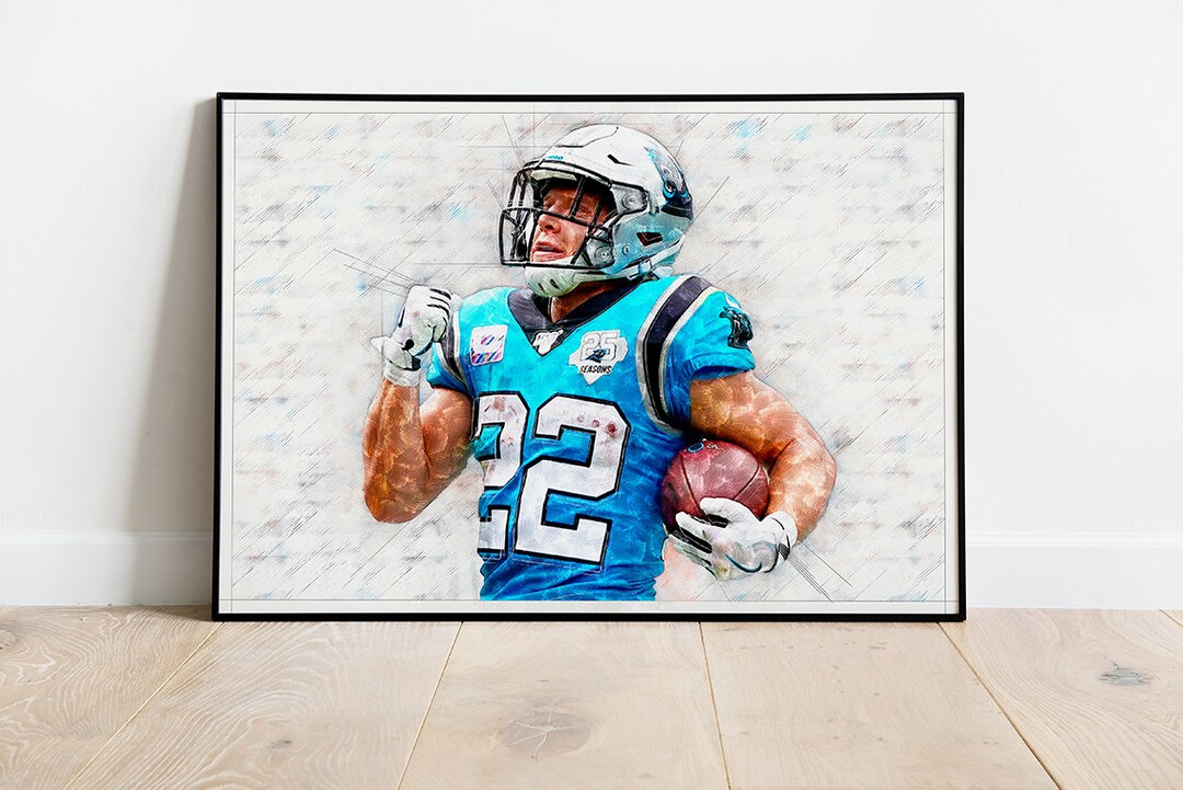 Christian Mccaffrey Poster San Francisco 49ers Framed Canvas Print ...
