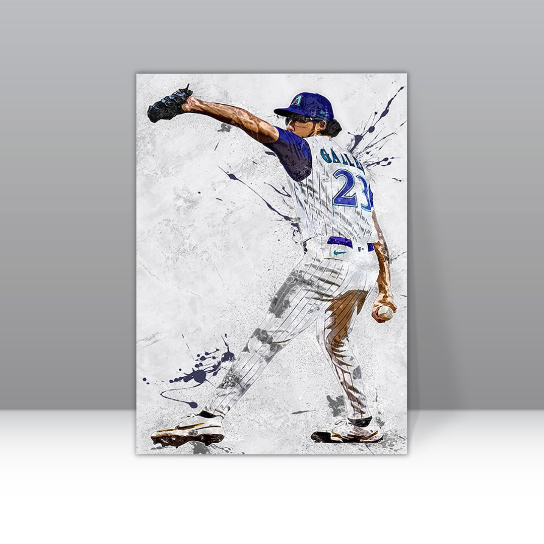 Zac Gallen Poster Arizona Diamondbacks Framed Canvas Print Baseball ...