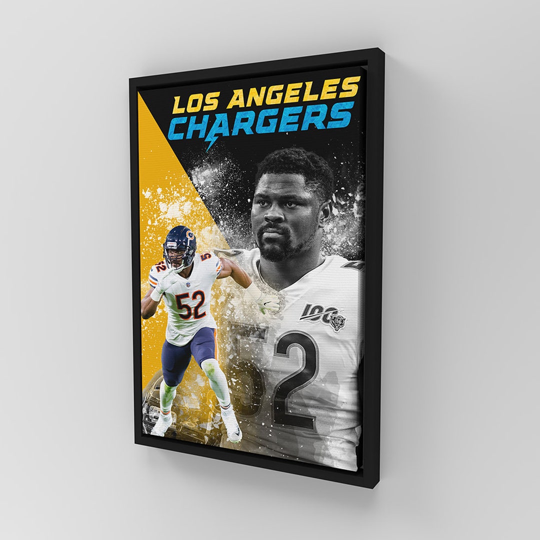 Khalil Mack Poster Chicago Bears Framed Canvas Print Basketball Wall ...