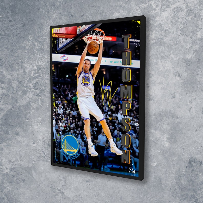 Klay Thompson Poster, Golden State Warriors NBA Poster, Abstract Wall ...