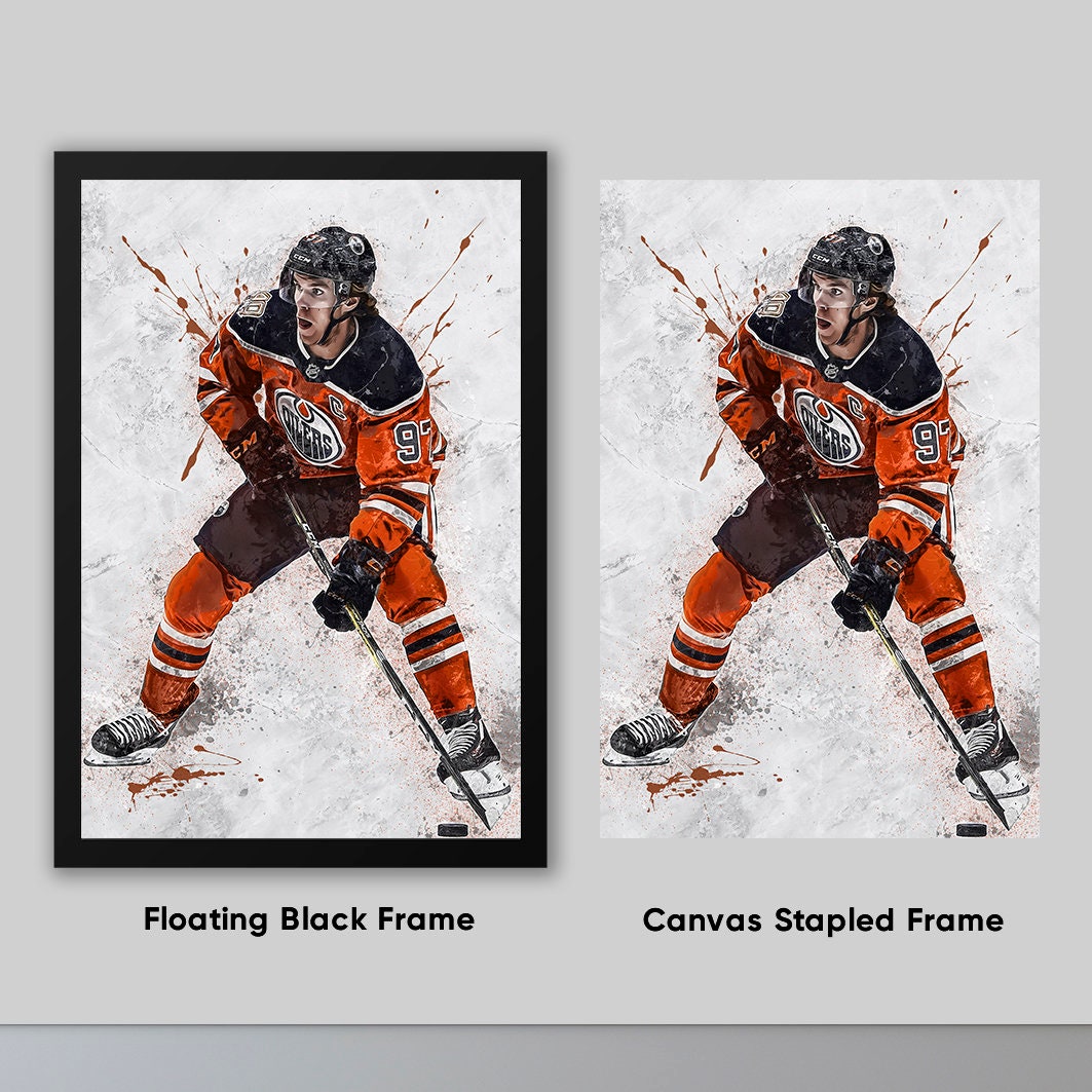 Connor Mcdavid Poster Edmonton Oilers Hockey Framed Canvas Print NHL ...