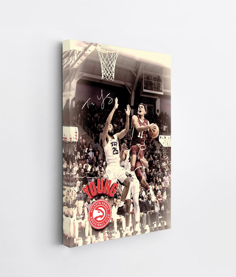 Trae Young Poster, Atlanta Hawks Poster, Basketball Canvas Print ...