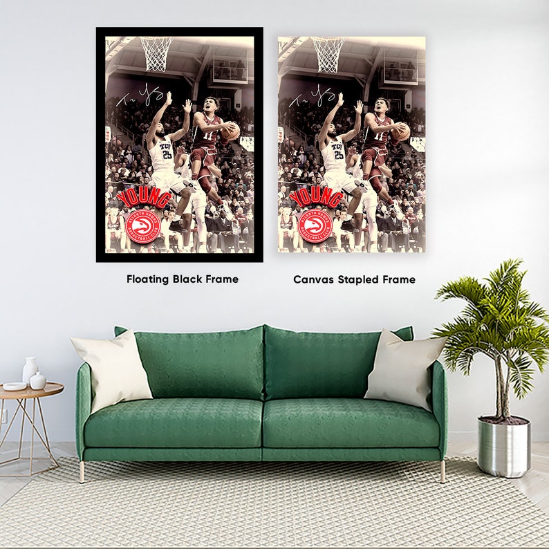 Trae Young Poster, Atlanta Hawks Poster, Basketball Canvas Print ...