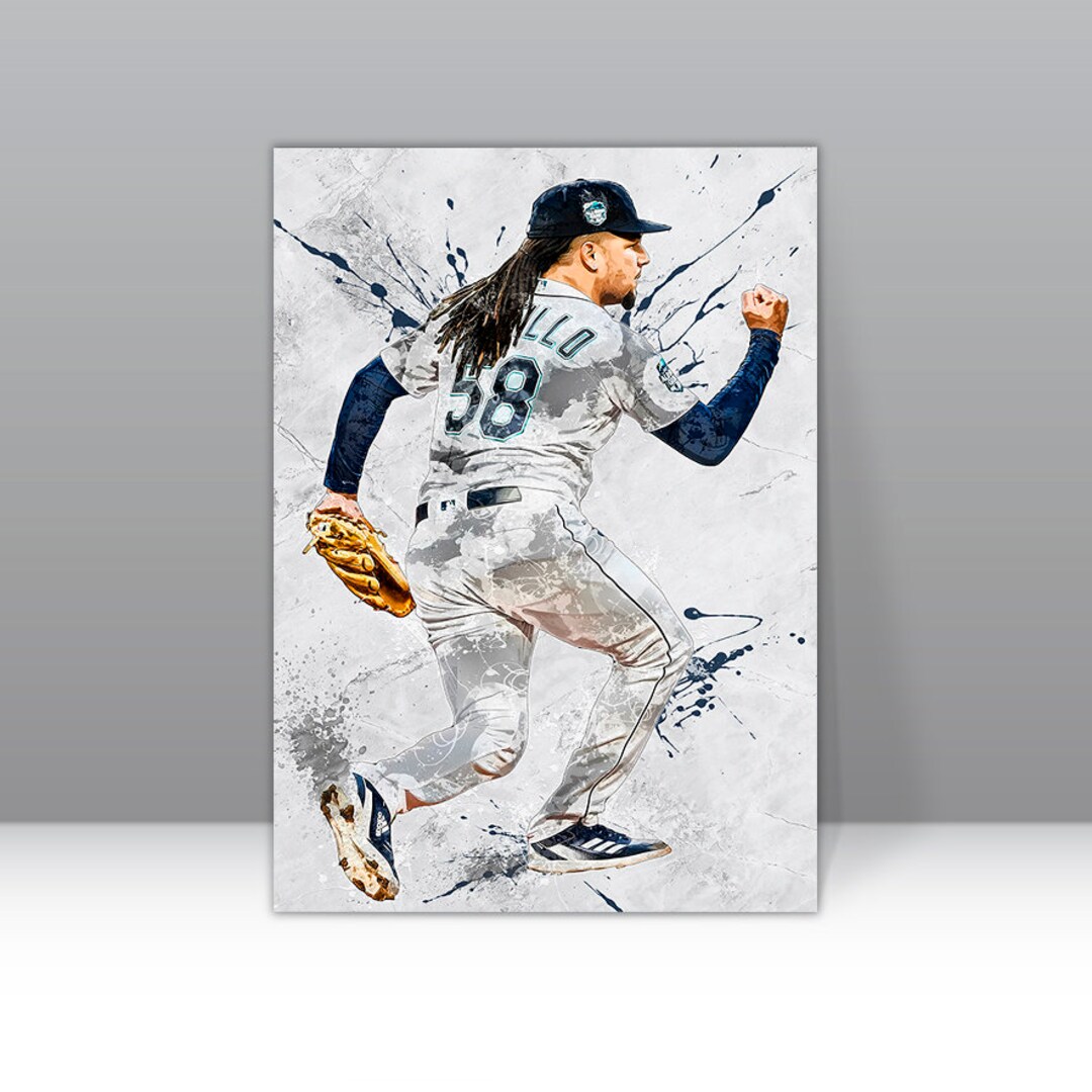 Luis Castillo Poster Seattle Mariners Framed Canvas Poster Baseball ...