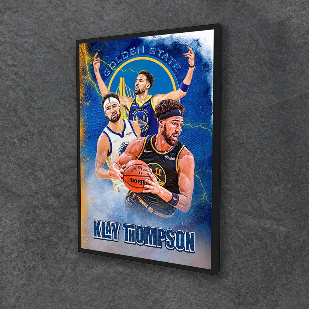 999 Klay Thompson Poster Golden State Warriors Framed Canvas Print ...