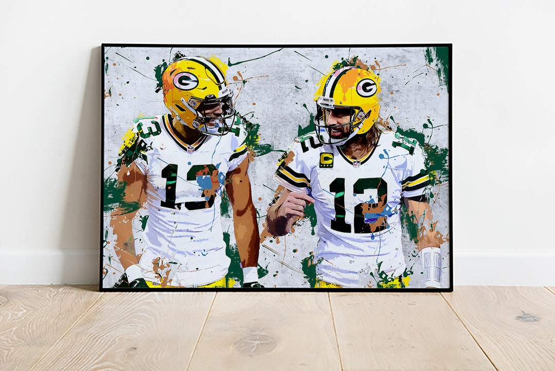 999 Aaron Rodgers Poster Green Bay Packers NFL Framed Canvas Print ...
