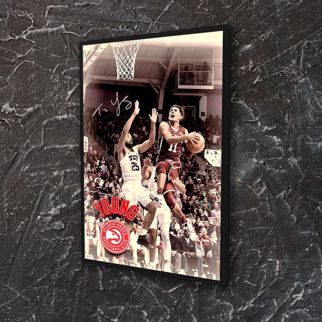 Trae Young Poster, Atlanta Hawks Poster, Basketball Canvas Print ...