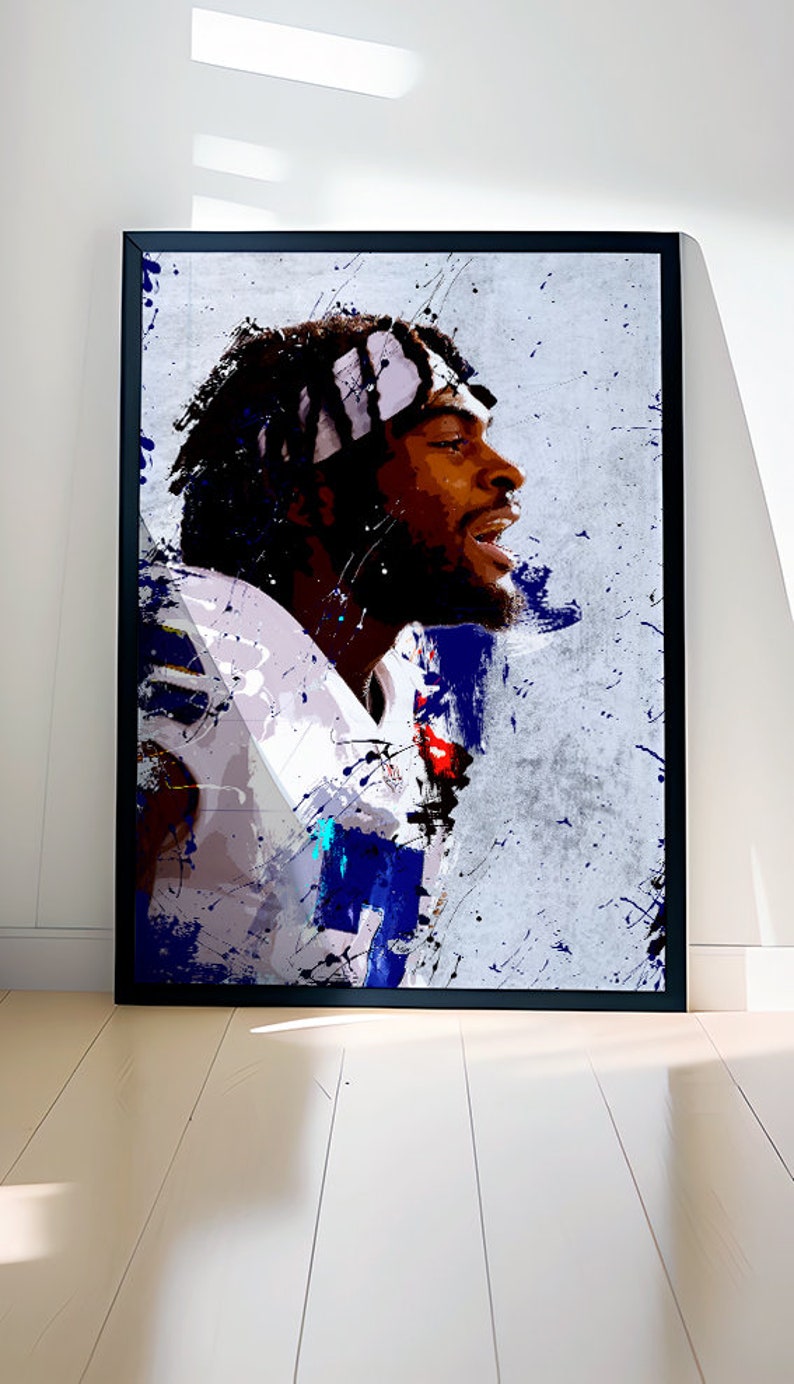999 Trevon Diggs Poster Dallas Cowboys Framed Canvas Print Football ...