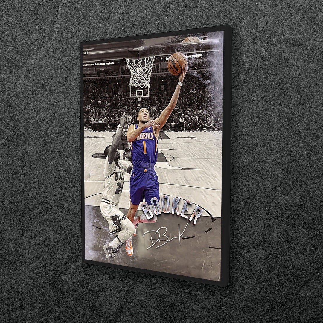 Devin Booker Poster Phoenix Suns Framed Canvas Poster Basketball Wall ...