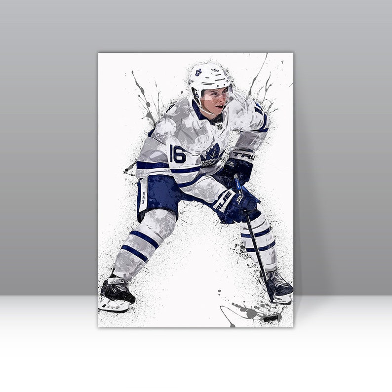 Mitch Marner Poster Toronto Maple Leafs Hockey Framed Canvas Print NHL ...