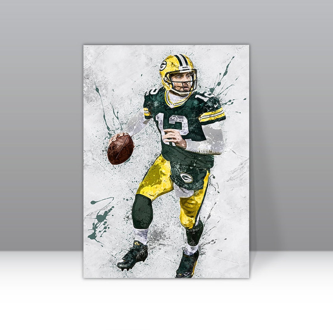 Aaron Rodgers Poster Green Bay Packers Football Framed Canvas Print NFL ...