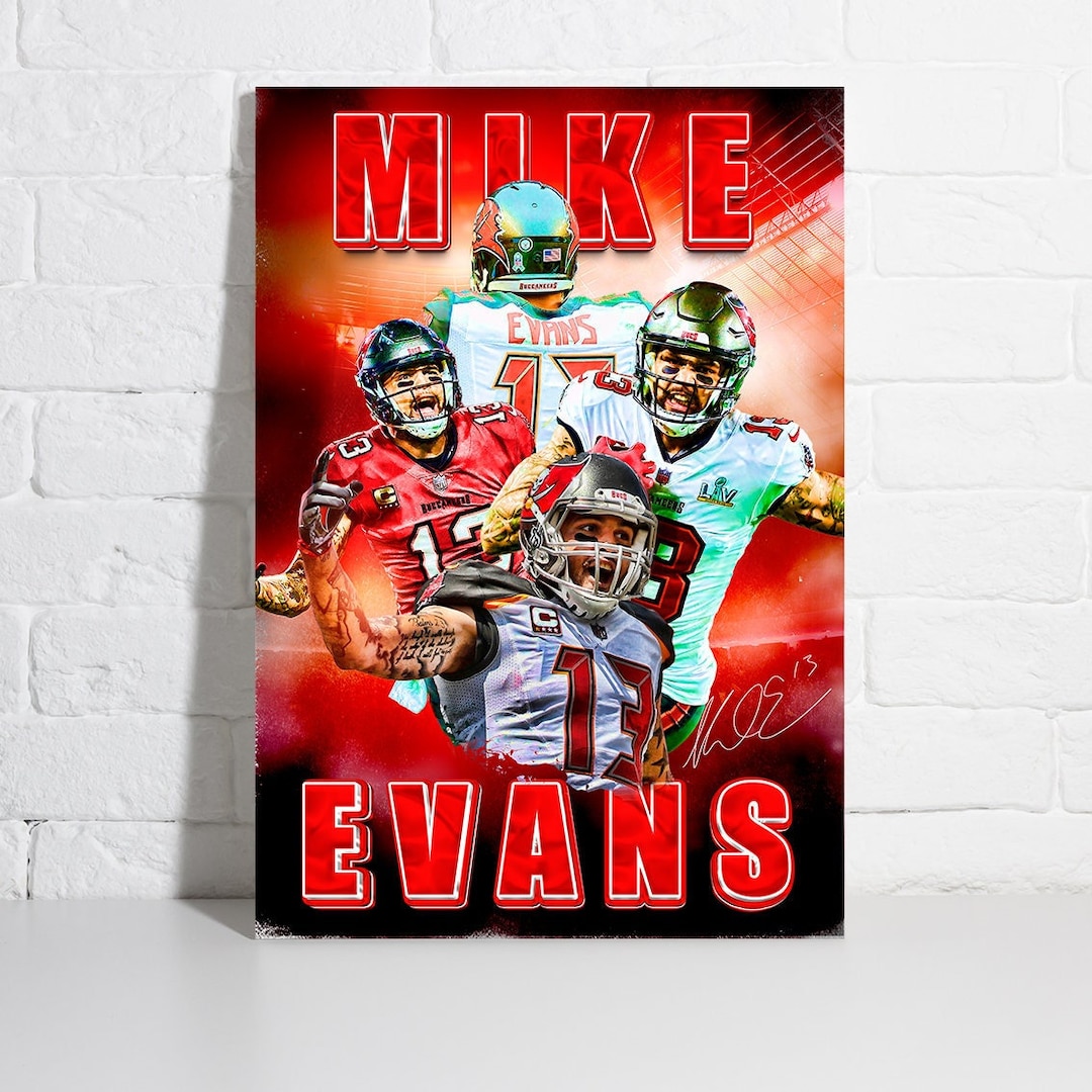 Mike Evans Poster Tampa Bay Buccaneers Framed Canvas Print Football ...
