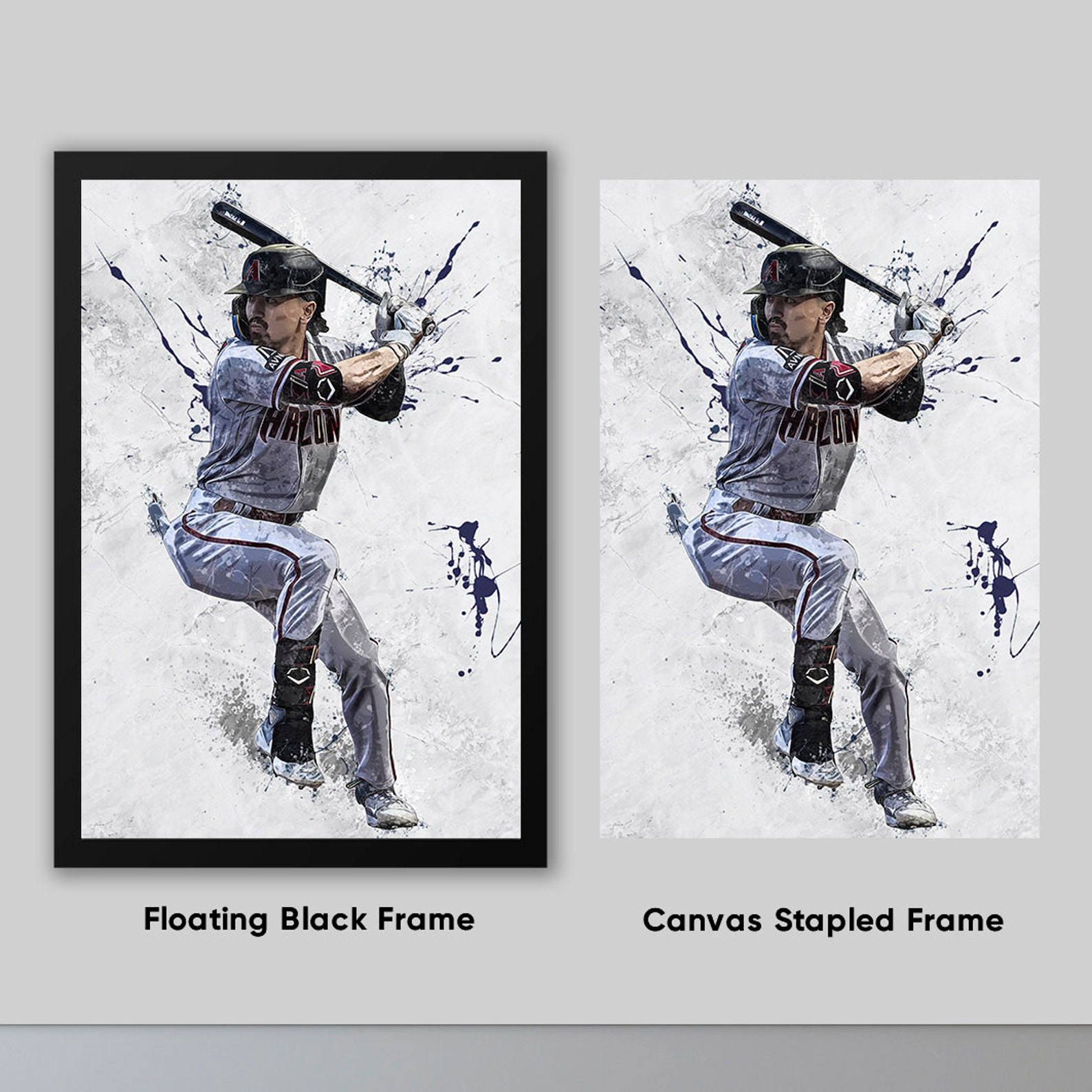 Corbin Carroll Poster Arizona Diamondbacks Framed Canvas Print Baseball ...