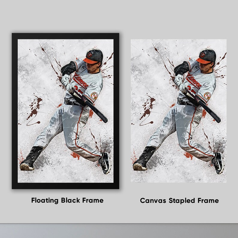 Adley Rutschman Poster Baltimore Orioles Framed Canvas Print Baseball ...