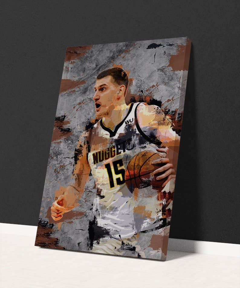 Nikola Jokic Poster, Denver Nuggets, Nuggets Wall Art, Canvas Print ...