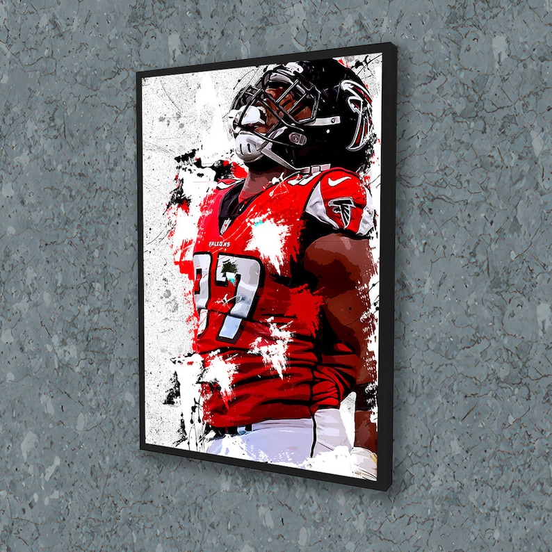 Grady Jarrett Poster Atlanta Falcons Framed Canvas Print Football Wall ...