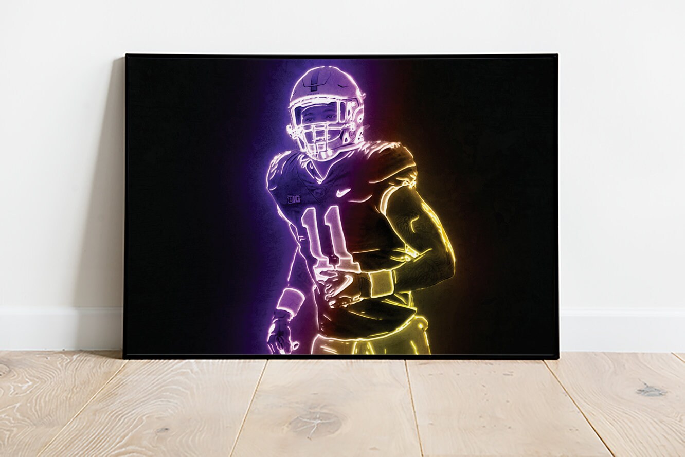 Micah Parsons Poster Dallas Cowboys Framed Canvas Print Basketball Wall ...