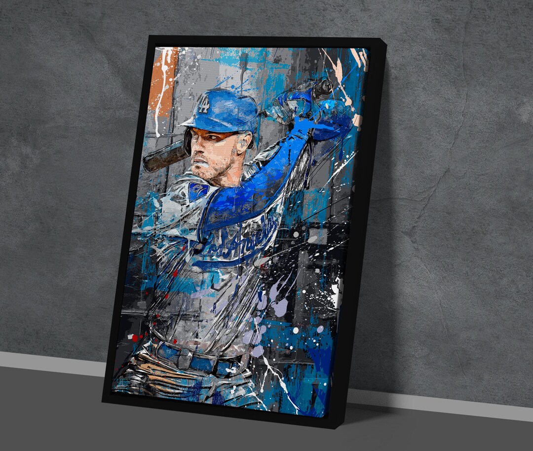 Freddie Freeman Poster Los Angeles Dodgers Framed Canvas Print Baseball ...