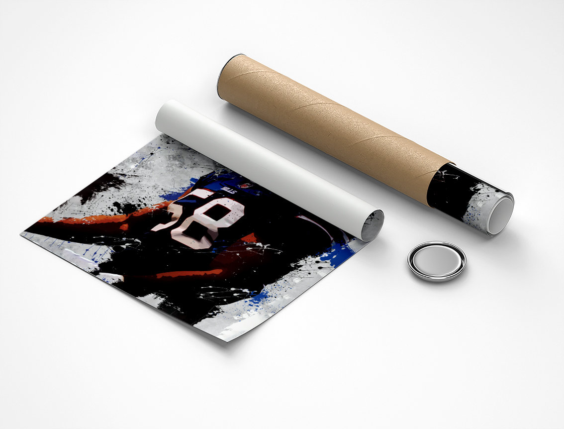 Matt Milano Poster Buffalo Bills Football Framed Canvas Print NFL Wall ...