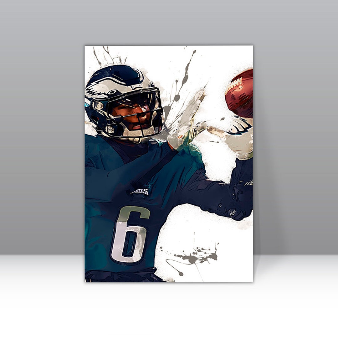 Devonta Smith Poster Philadelphia Eagles Framed Canvas Poster Football ...