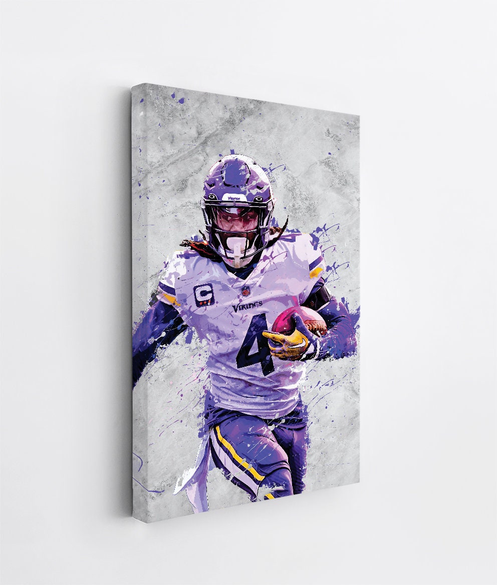 Dalvin Cook Poster, Minnesota Vikings Canvas, Football Canvas Print ...