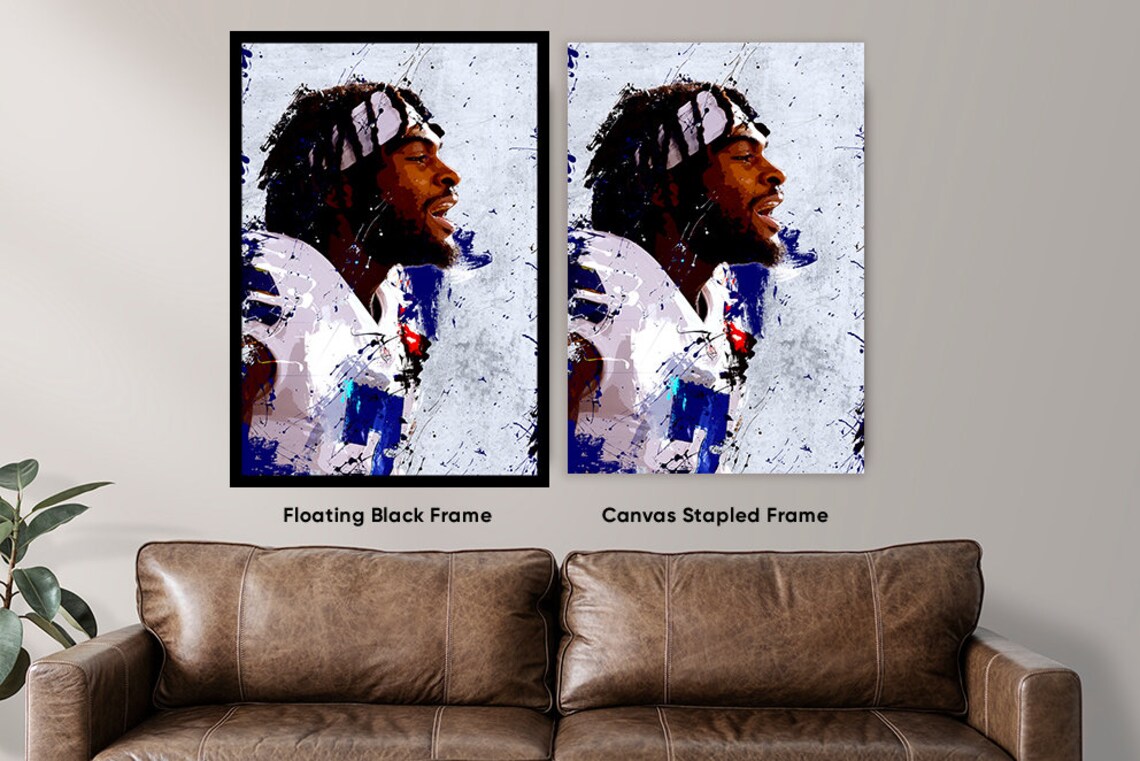 999 Trevon Diggs Poster Dallas Cowboys Framed Canvas Print Football ...