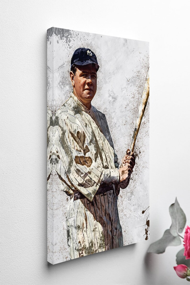 Babe Ruth Poster, New York Yankees Poster, Baseball Canvas Print ...