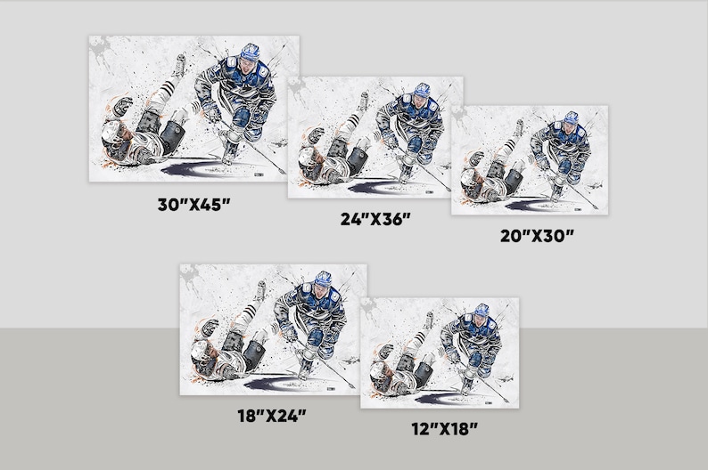 Quinn Hughes Poster Vancouver Canucks Hockey Framed Canvas Print NHL ...