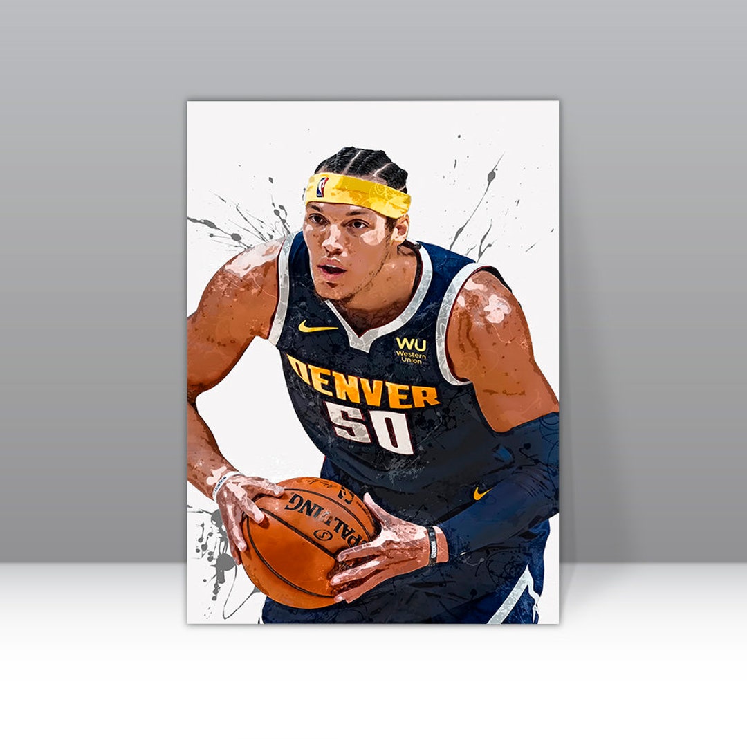 Aaron Gordon Poster Denver Nuggets Basketball Framed Canvas Print NBA ...