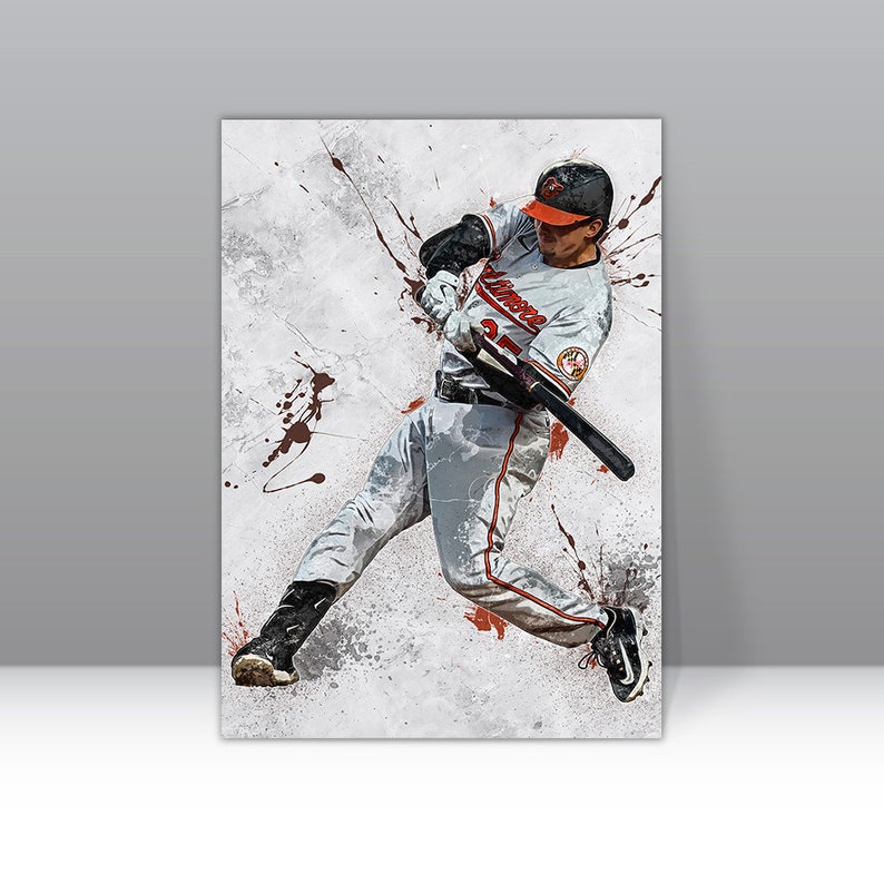 Adley Rutschman Poster Baltimore Orioles Framed Canvas Print Baseball ...