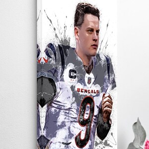 Joe Burrow Poster Cincinnati Bengals Football Framed Canvas Print NFL ...