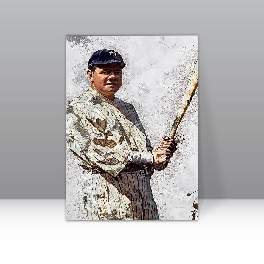 Babe Ruth Poster, New York Yankees Poster, Baseball Canvas Print ...