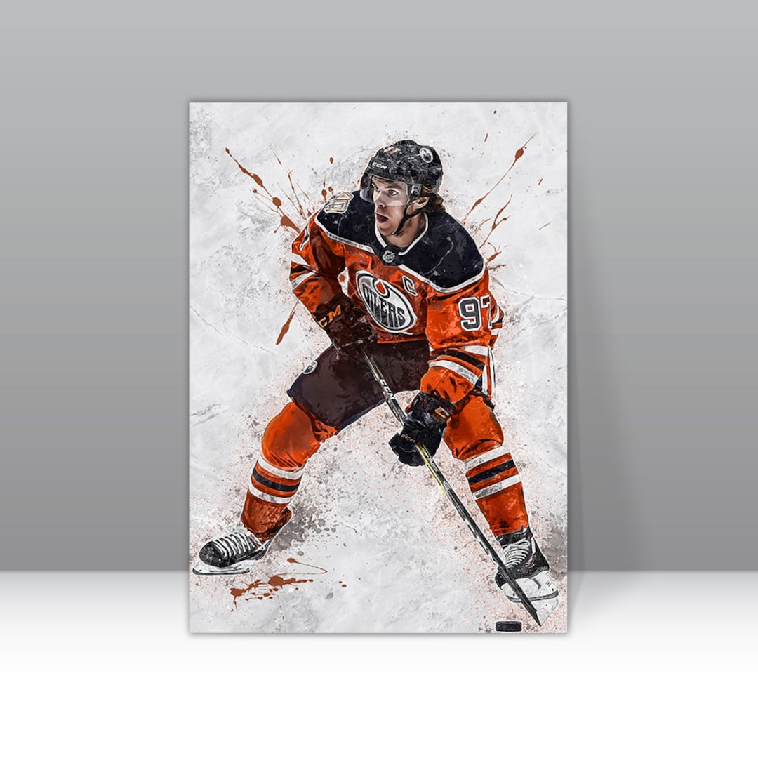 Connor Mcdavid Poster Edmonton Oilers Hockey Framed Canvas Print NHL ...