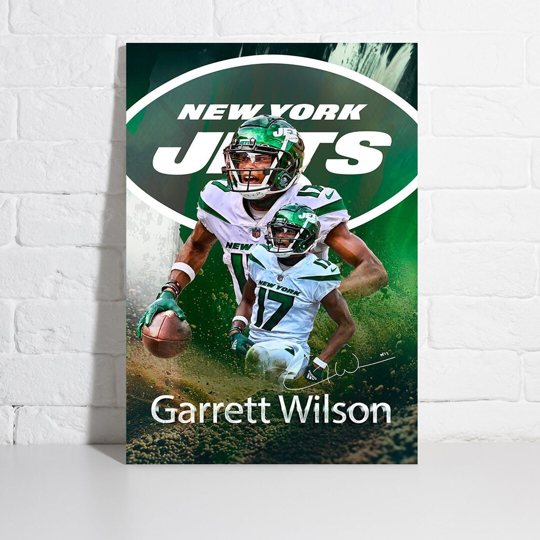 Garrett Wilson Poster New York Jets Framed Canvas Print Football Wall ...