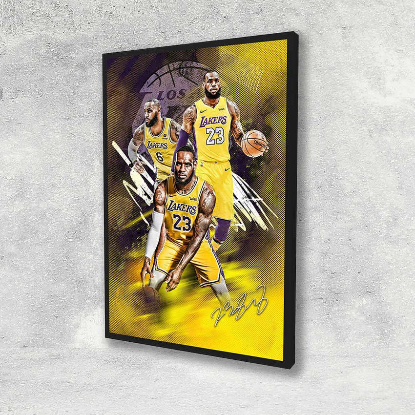 Lebron James Poster, Los Angeles Lakers, Lakers Wall Art, Canvas Print ...