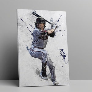 Corbin Carroll Poster Arizona Diamondbacks Framed Canvas Print Baseball ...