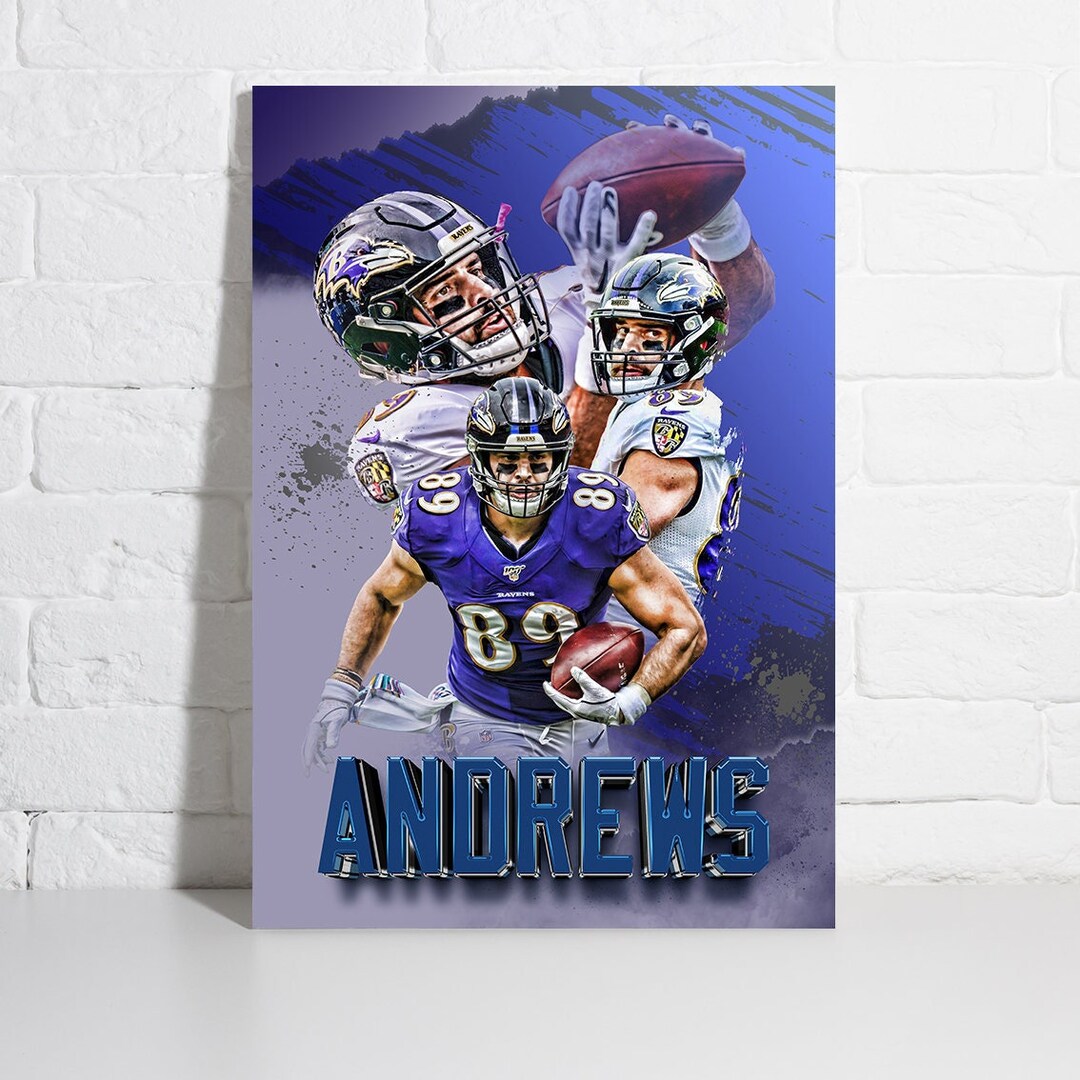 Mark Andrews Poster Baltimore Ravens Framed Canvas Print Basketball ...