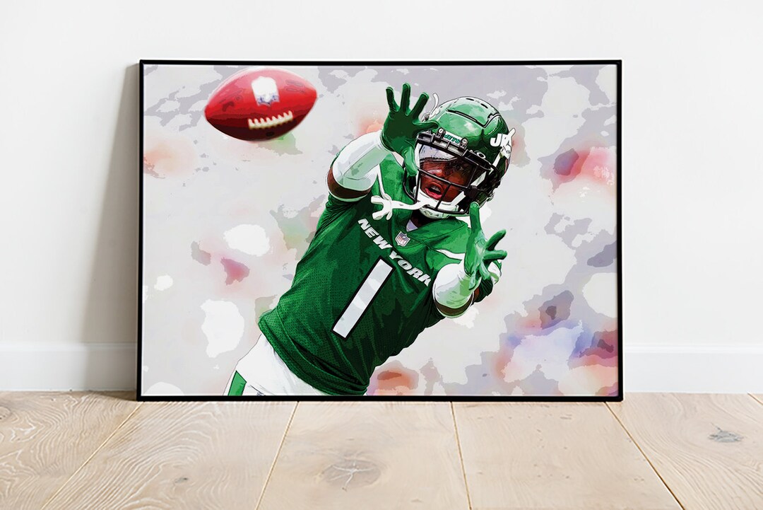 Sauce Gardner Poster New York Jets Framed Canvas Print Football Wall ...