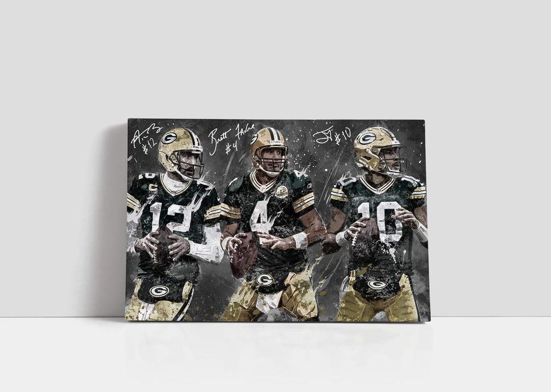 Jordan Love, Aaron Rodgers, Brett Favre Poster Green Bay Packers ...
