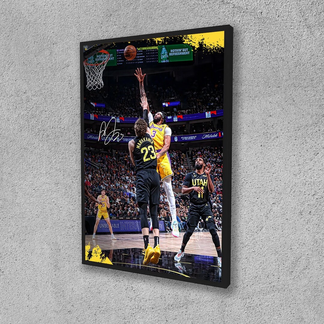 Anthony Davis Poster Los Angeles Lakers Framed Canvas Print Basketball ...