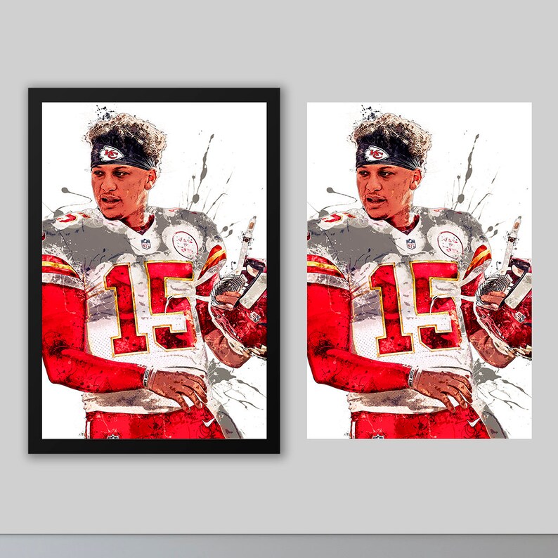 Patrick Mahomes Poster Kansas City Chiefs Football Framed Canvas Print ...