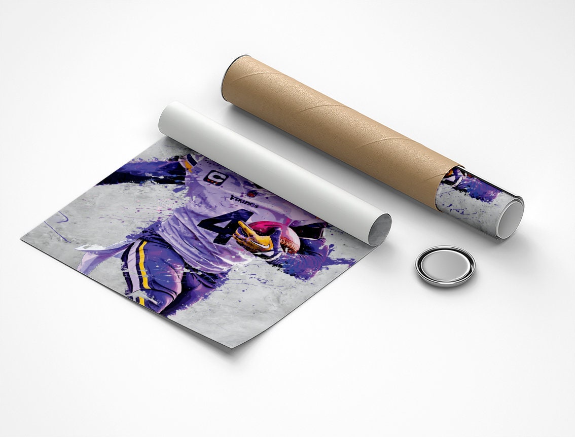 Dalvin Cook Poster, Minnesota Vikings Canvas, Football Canvas Print ...